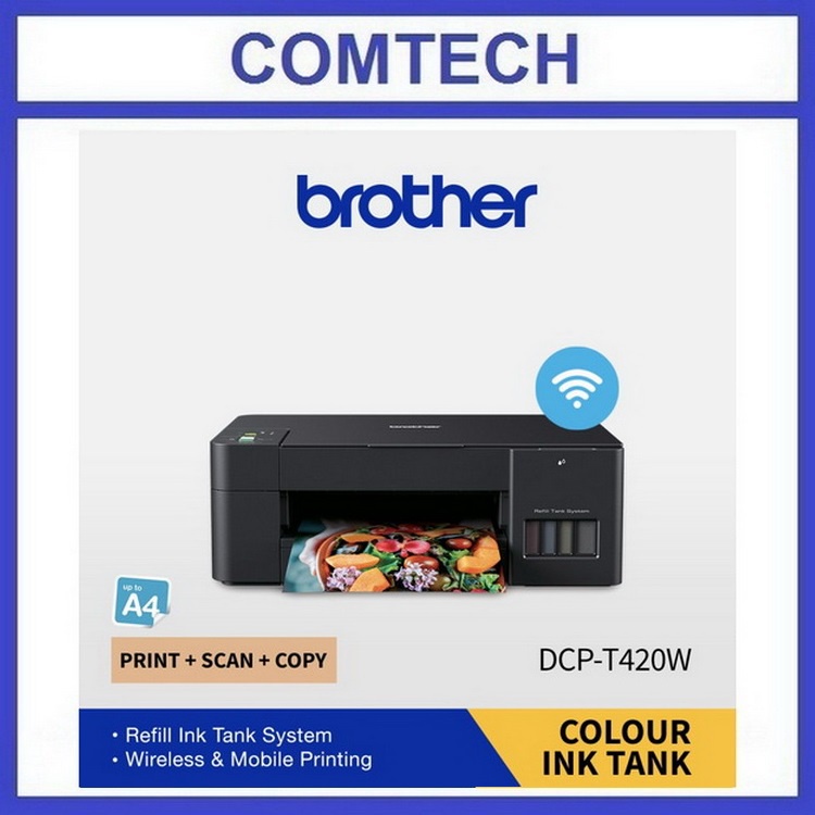 Jual Brother DCP-T420W Printer Ink Tank Print Scan Copy Wifi Wireless ...
