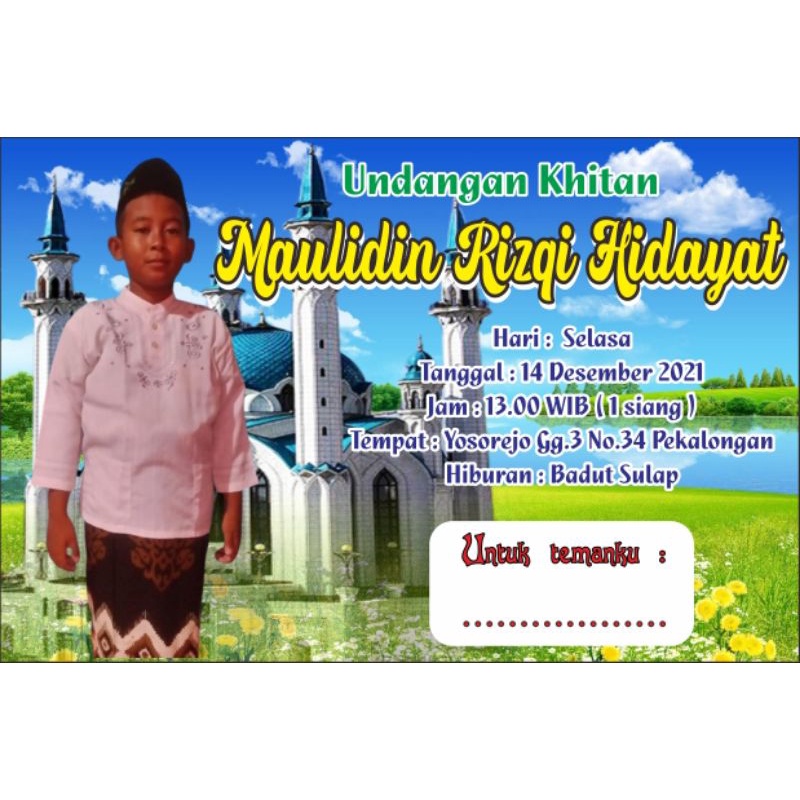Jual Stiker khitan/label khitan/undangan khitan/undangan stiker khitan ...