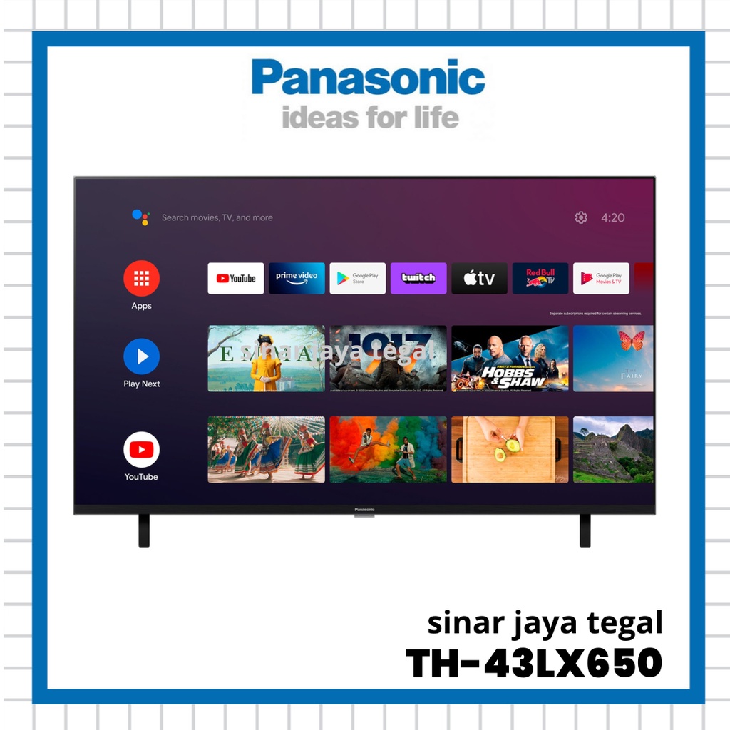 Jual TV LED PANASONIC 43INCH TH-43LX650 ANDROID TV PANASONIC 43 INCH 4K ...