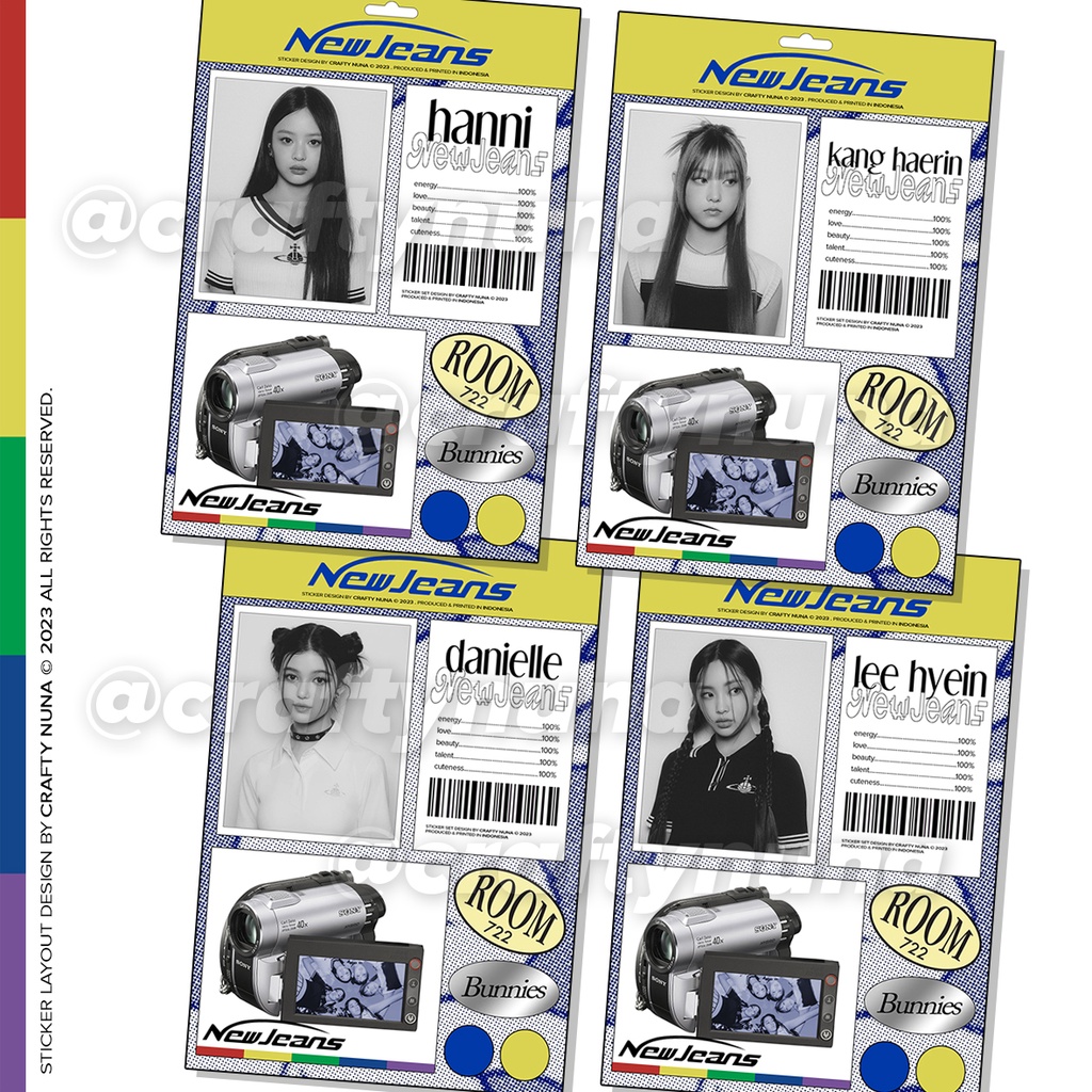 Jual NEWJEANS AESTHETIC DIY DECO STICKER SET room 722 new jeans nwjns ...
