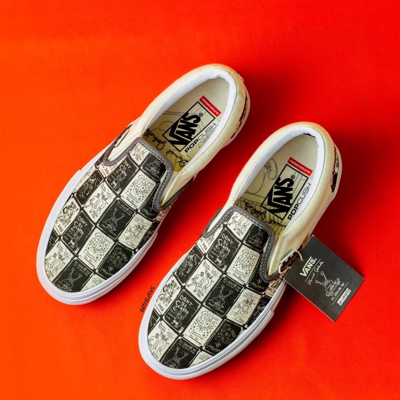 Jual Vans Slip On Pro Skate x Daniel Johnston Raven 100% Original ...