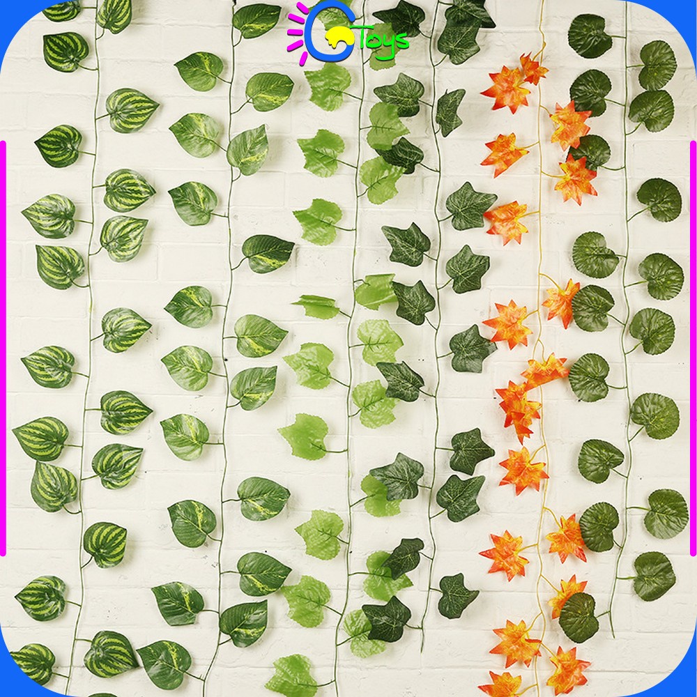 Jual CR-C743 Daun Rambat Plastik Daun Maple Hias Tanaman Artificial ...