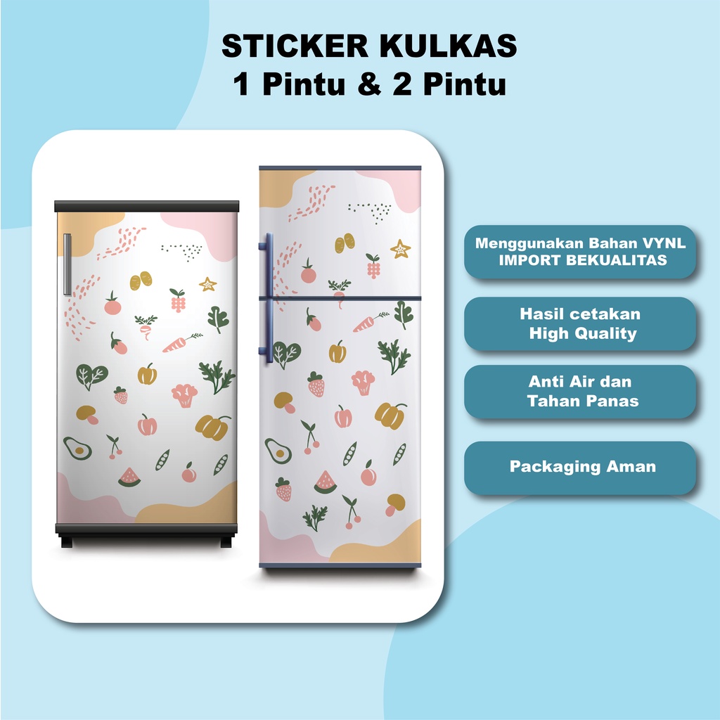 Jual STIKER Kulkas 1 Pintu dan STICKER Kulkas 2 Pintu Motif Terbaru ...