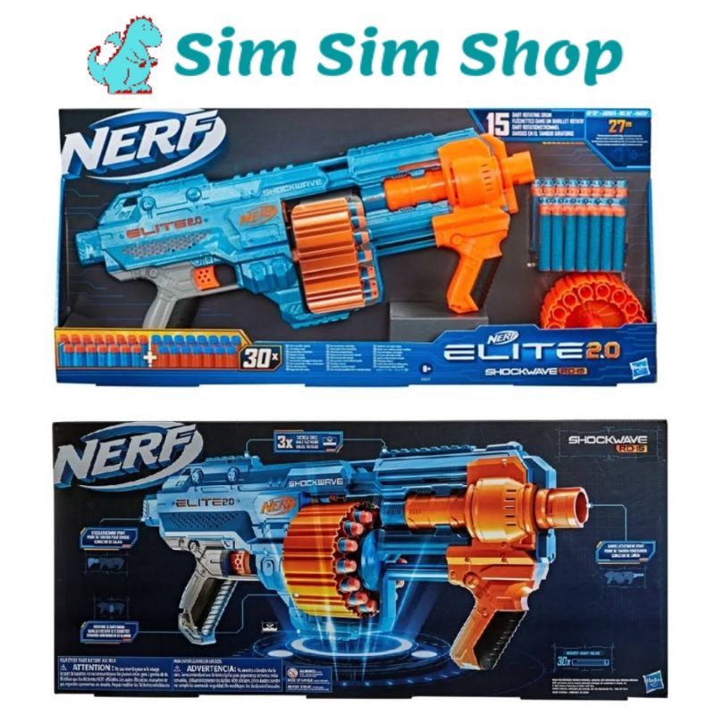 Jual NERF GUN N-STRIKE ELITE 2.0 SHOCKWAVE RD-15 RD15 ORIGINAL HASBRO ...