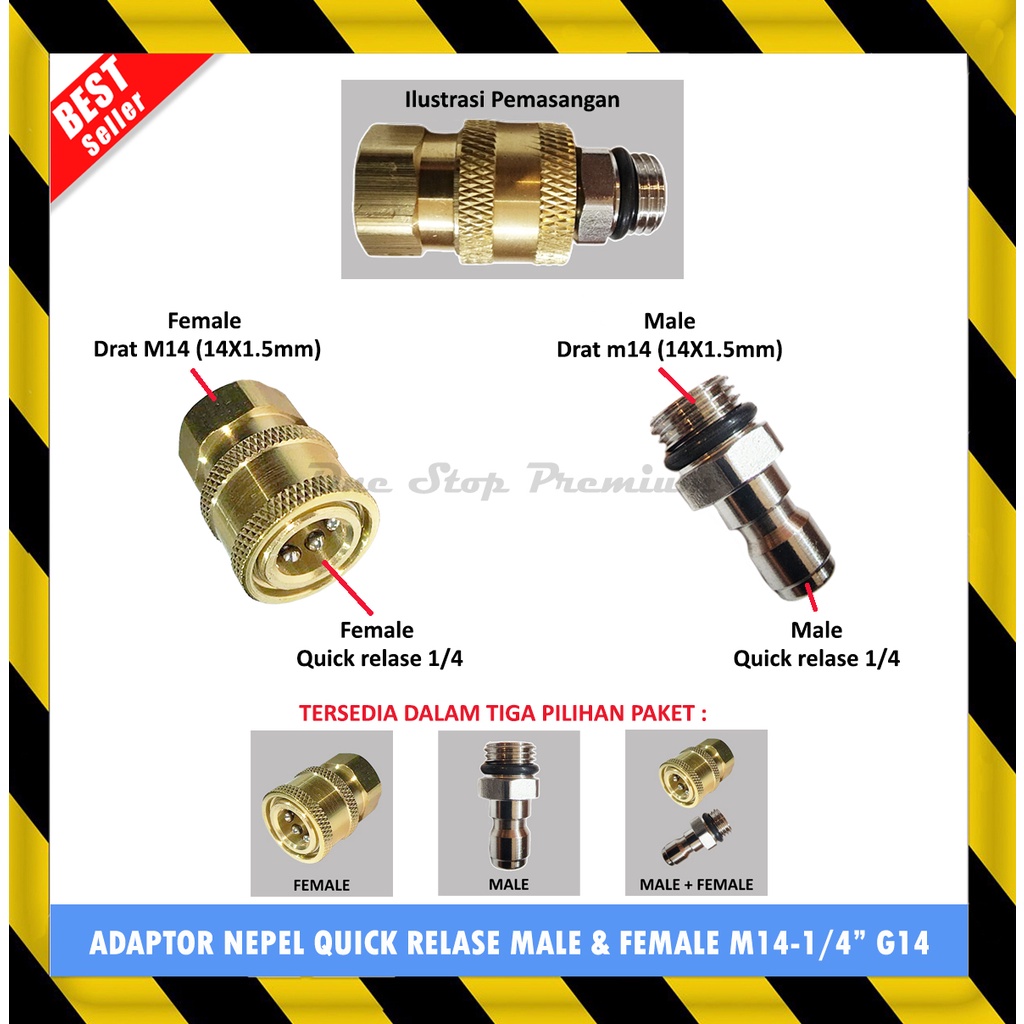 Jual SAMBUNGAN QUICK RELEASE NEPEL NIPLE ADAPTOR ADAPTER KONEKTOR ...
