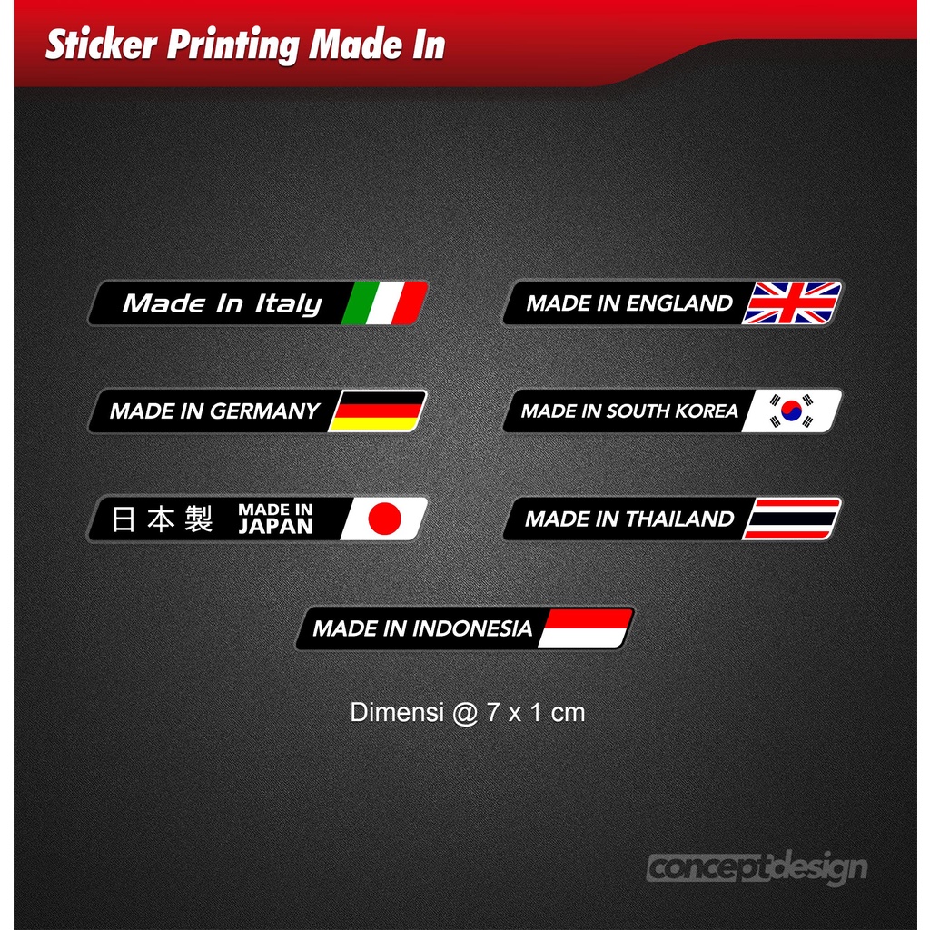 Jual Sticker Made In | Shopee Indonesia