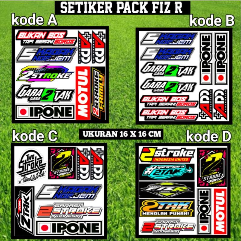 Jual SETIKER LEMBARAN KOTAK FIZ R BAHAN VINLY SETIKER 2 STROKE, 5KM ...