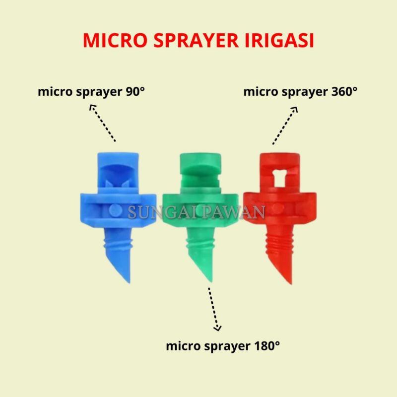 Jual micro jet sprayer nozzle nosel penyiram tanaman 90 - 180 - 360 ...