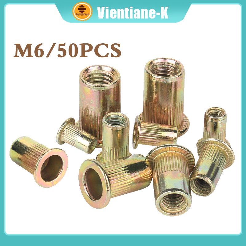 Jual 50PCS Rivet Nut M6 Insert Nut Mur Rivet Nutsert Mur Tanam | Shopee Indonesia