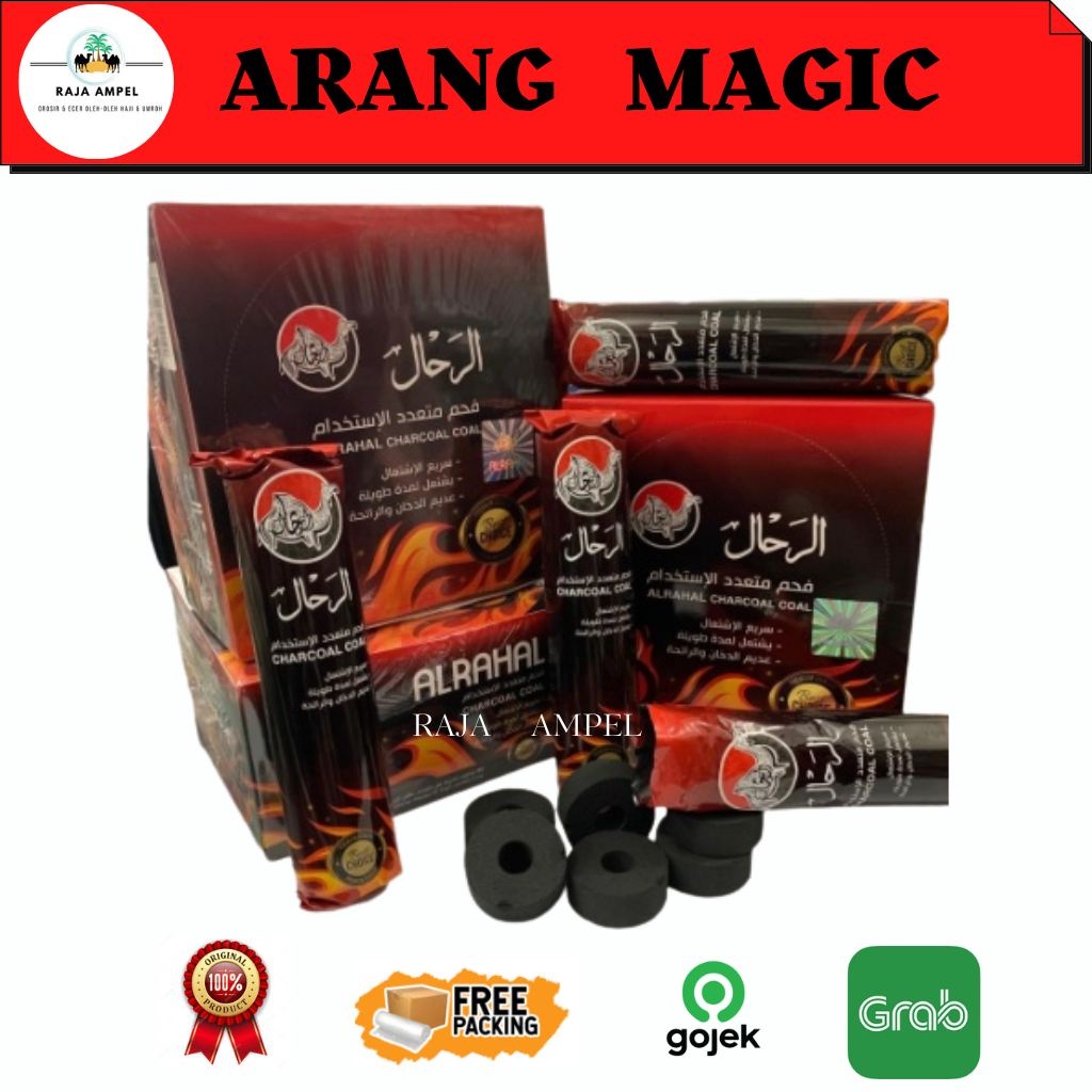 Jual READY STOK 1 BOX (8pcs) Arang Magic Langsung nyala Charco Al Rahal ...
