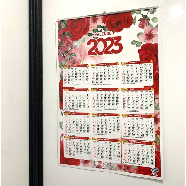 Jual Kalender Dinding 2024 Aesthetic Floral Unik dan Lucu Dekor ...