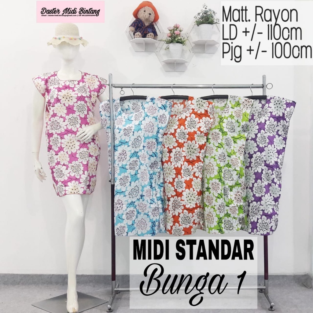 Jual Daster Midi Bunga 1 (TIDAK ECER KLIK 5X) | Shopee Indonesia