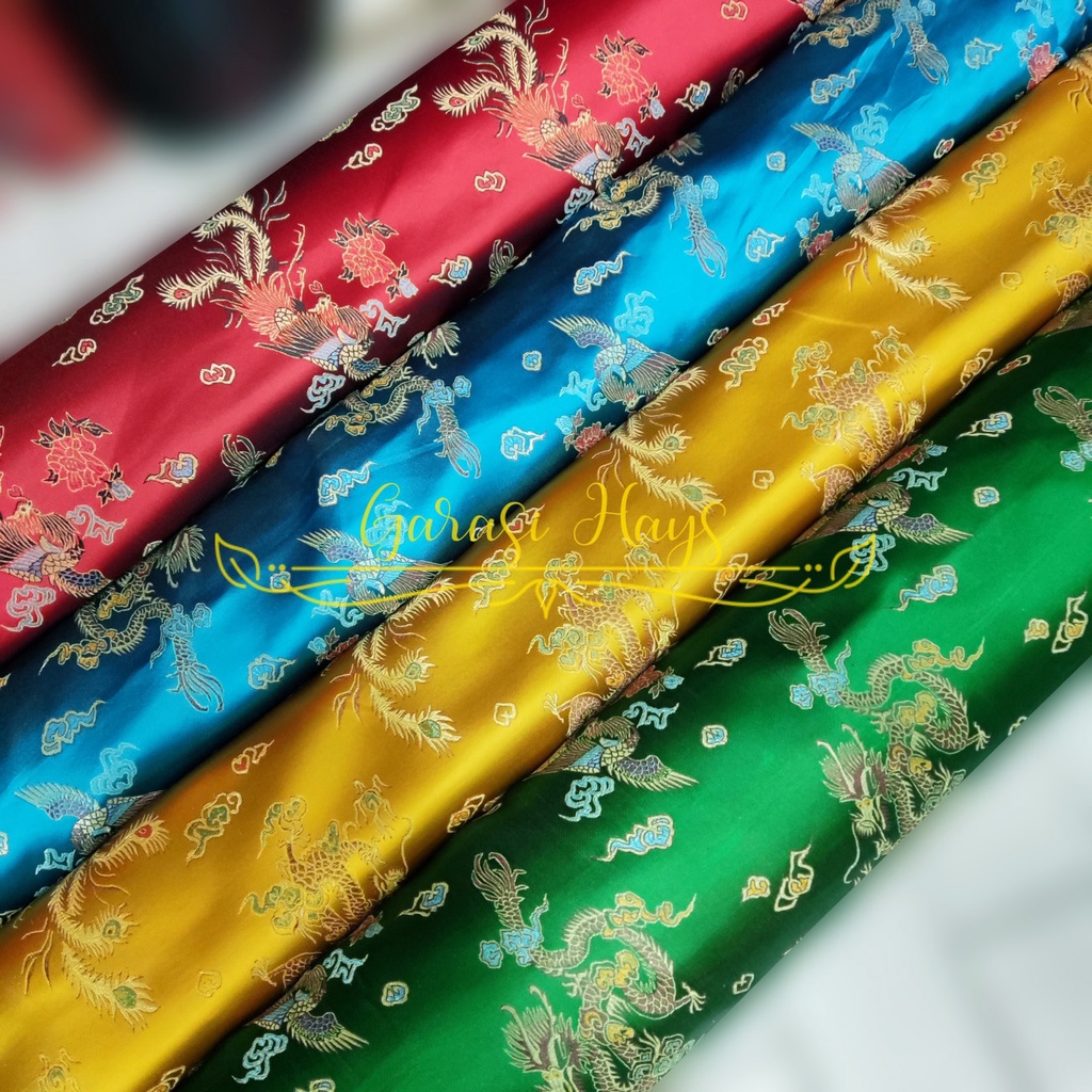 Jual Kain Cheongsam Cheong Sam Jibao China Shanghai Naga Liong Dragon ...