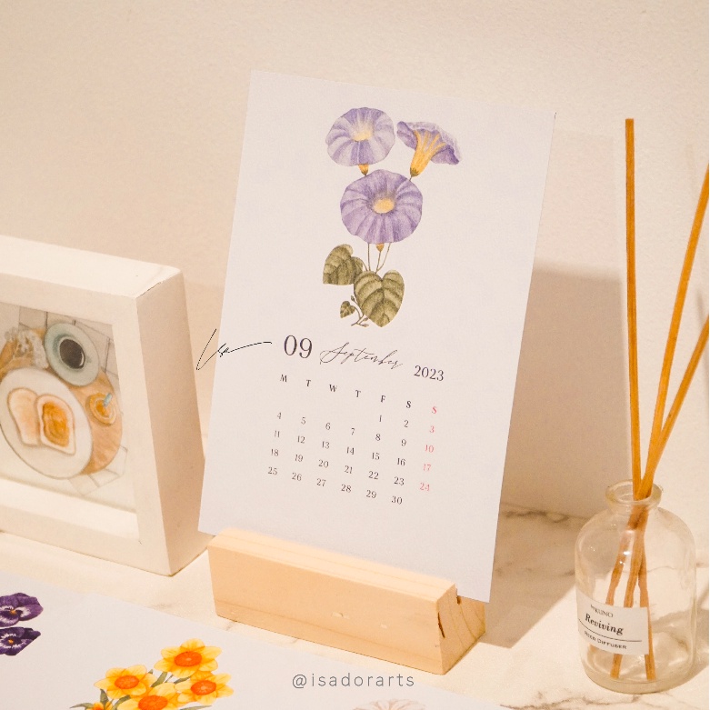 Jual Desk Calendar Kalender Meja 2023 Mini Aesthetic Wooden Stand ...