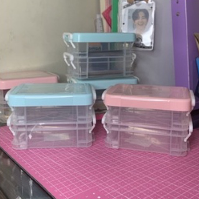 Jual READY Storage Box Inner Sleeve Photocard Holder 3 Layer container ...