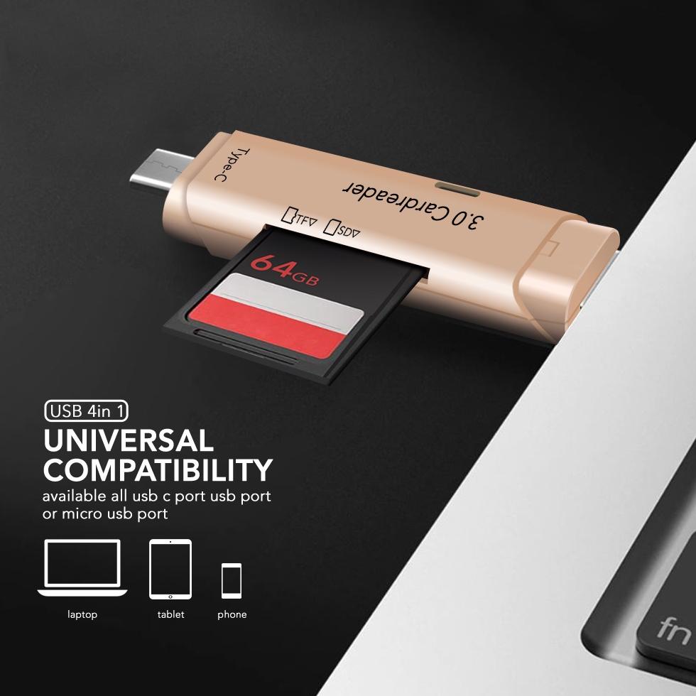 Jual PRODUCT TERLARIS AMINO 4 in 1 USB 3.0 / Type C / SD Card / TF ...