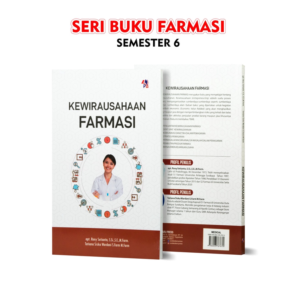 Jual Buku Farmasi Untuk Semester 6 Analisis Farmasi Kewirausahaan Farmakokinetika Biofarmasetika ...