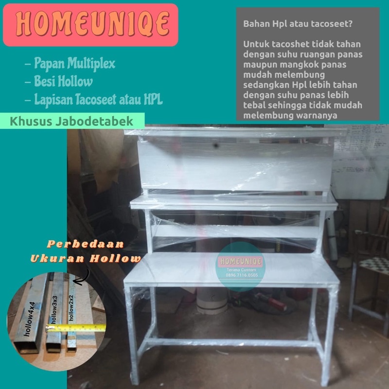 Jual HOMEUNIQE Meja Teknisi Meja Komputer Meja Warnet Meja Gaming Meja ...