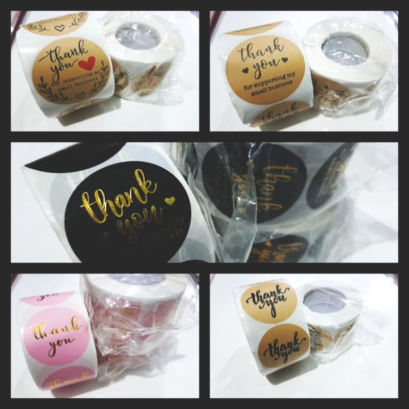 Jual stiker thank you ukuran lebih besar 3,8 cm, 5 cm | Shopee Indonesia