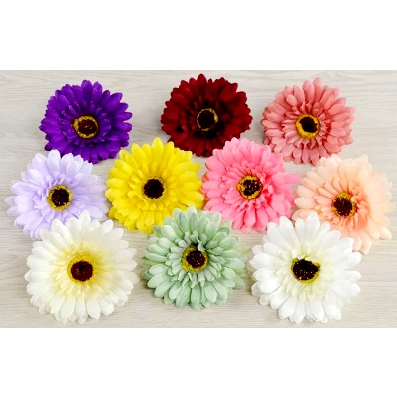 Jual Kepala Bunga - Daisy 10 cm Garbera Aster Kain Artificial Flower ...