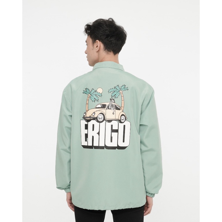 Jual Erigo Coach Jacket Beach Rod Basil | Shopee Indonesia