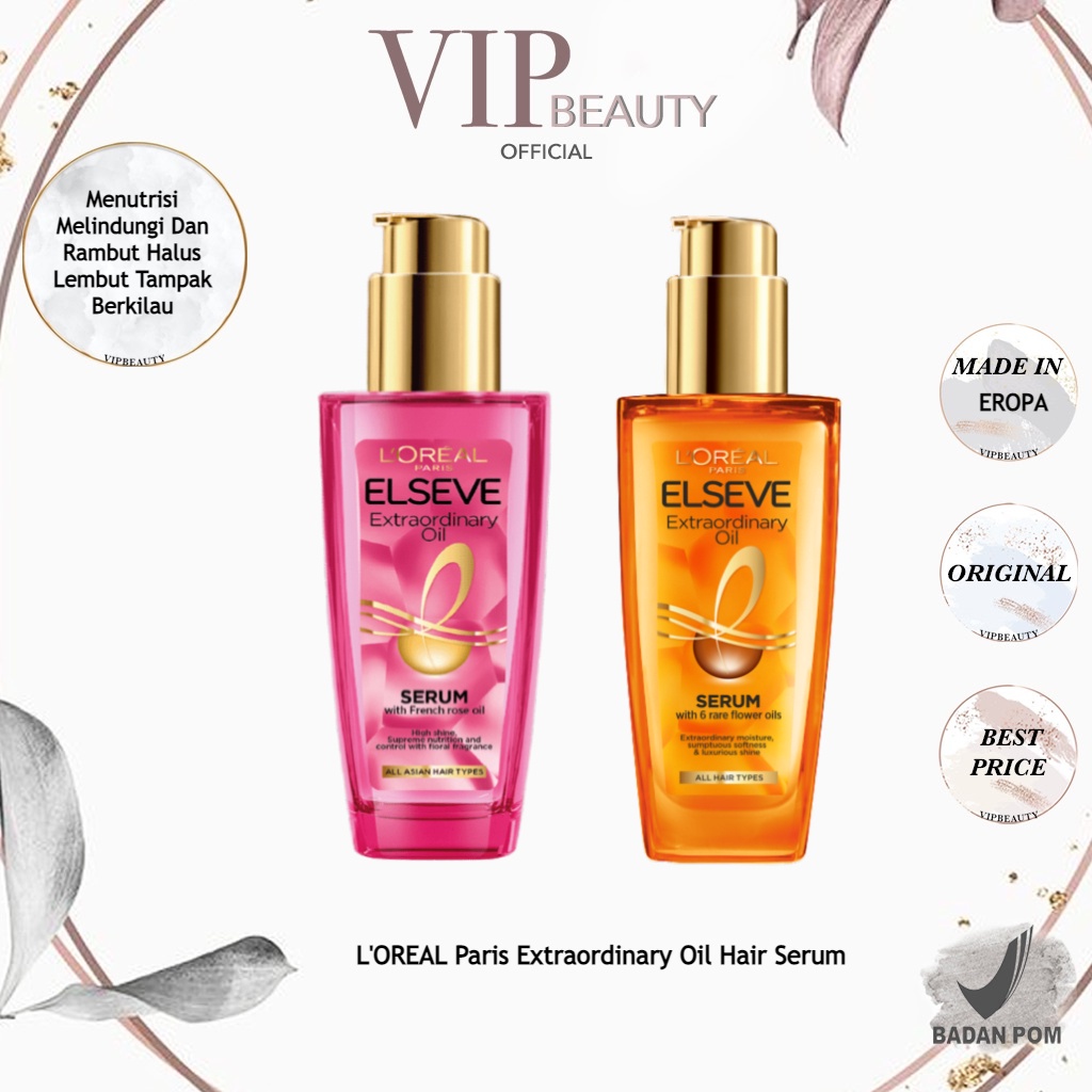 Jual LOREAL Paris Elseve Extraordinary Oil Hair Treatment Serum ...