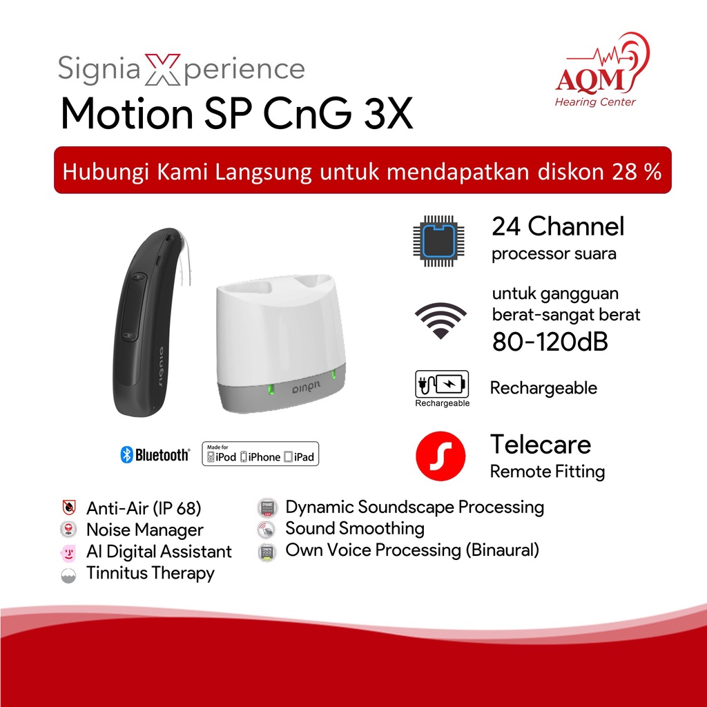 Jual Alat Bantu Dengar Signia Motion SP CnG 3X | Shopee Indonesia