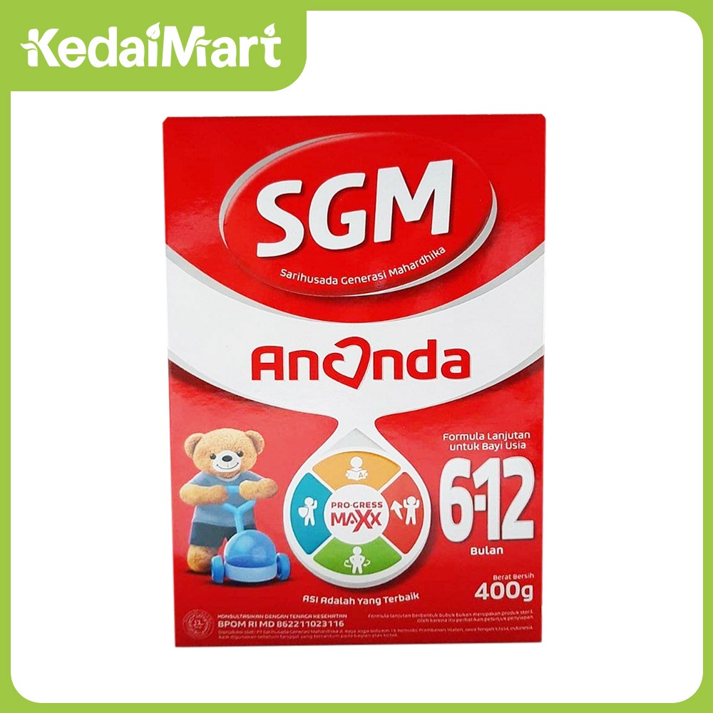 Jual SGM Ananda 2 Formula Bayi Bubuk 6-12 Bulan Box 400 Gram | Shopee ...