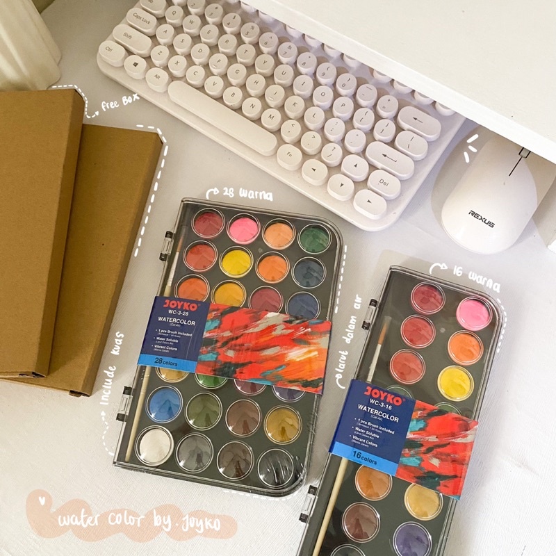 Jual [AISYSTUFF] Watercolor Set Cat Air WC-3 warna by joyko, water ...