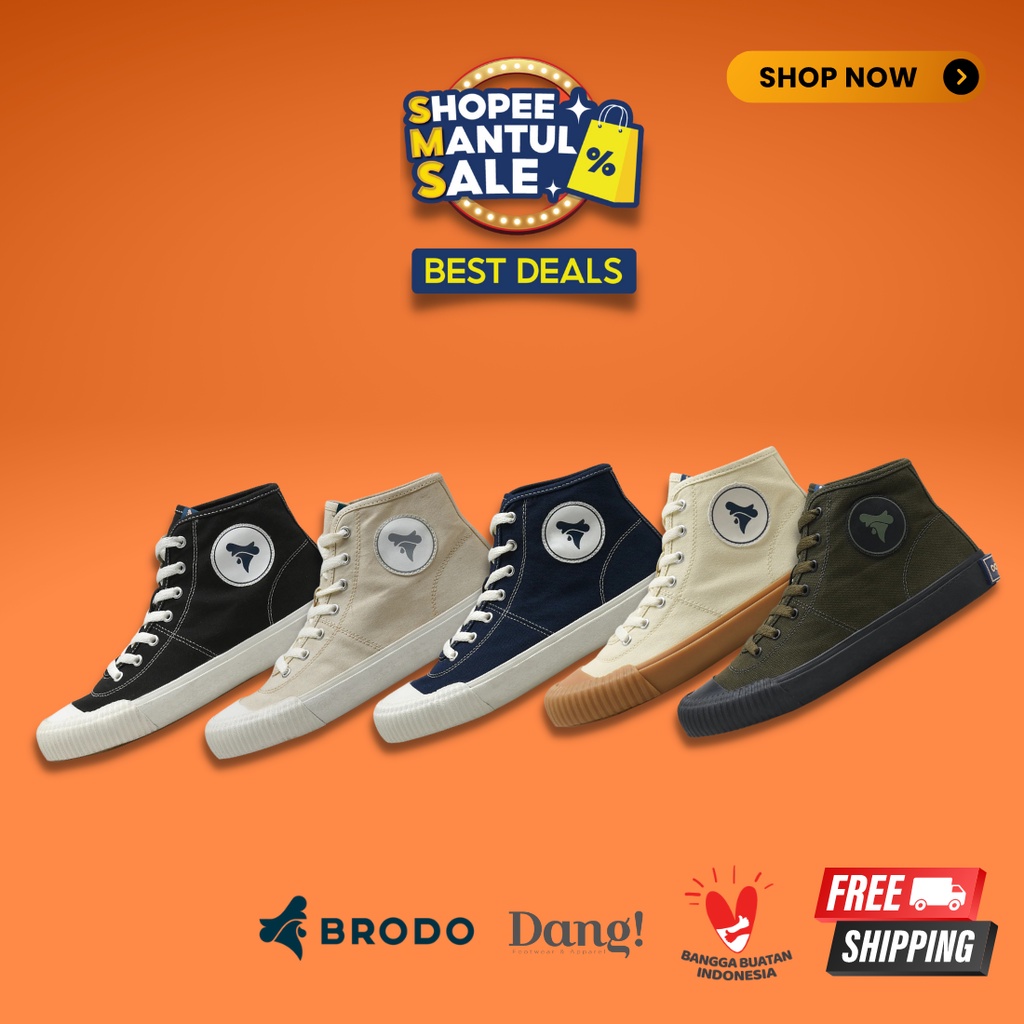 Jual Sepatu Brodo Vulcan Hi Series [Black White/Olive/Navy/White Gum ...
