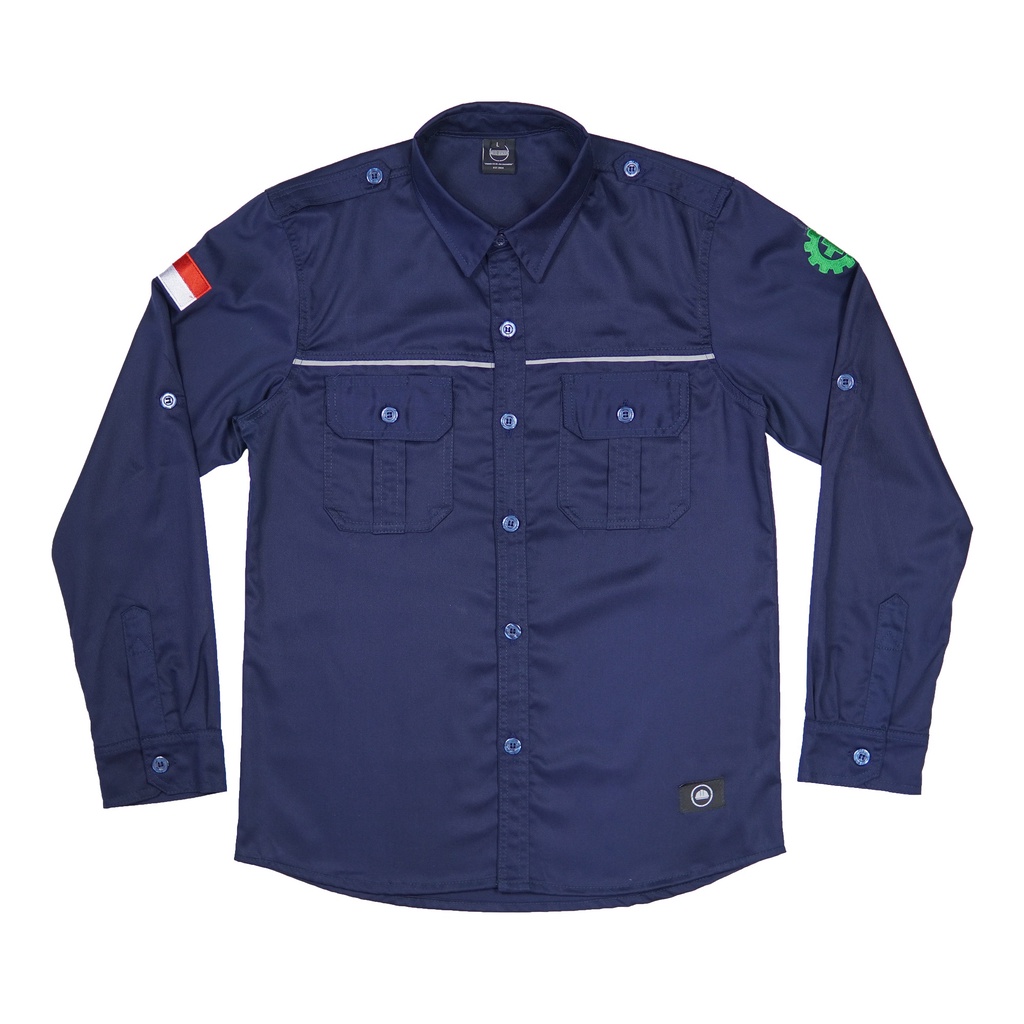 Jual Kemeja PDL Biru Navy High Quality | Shopee Indonesia