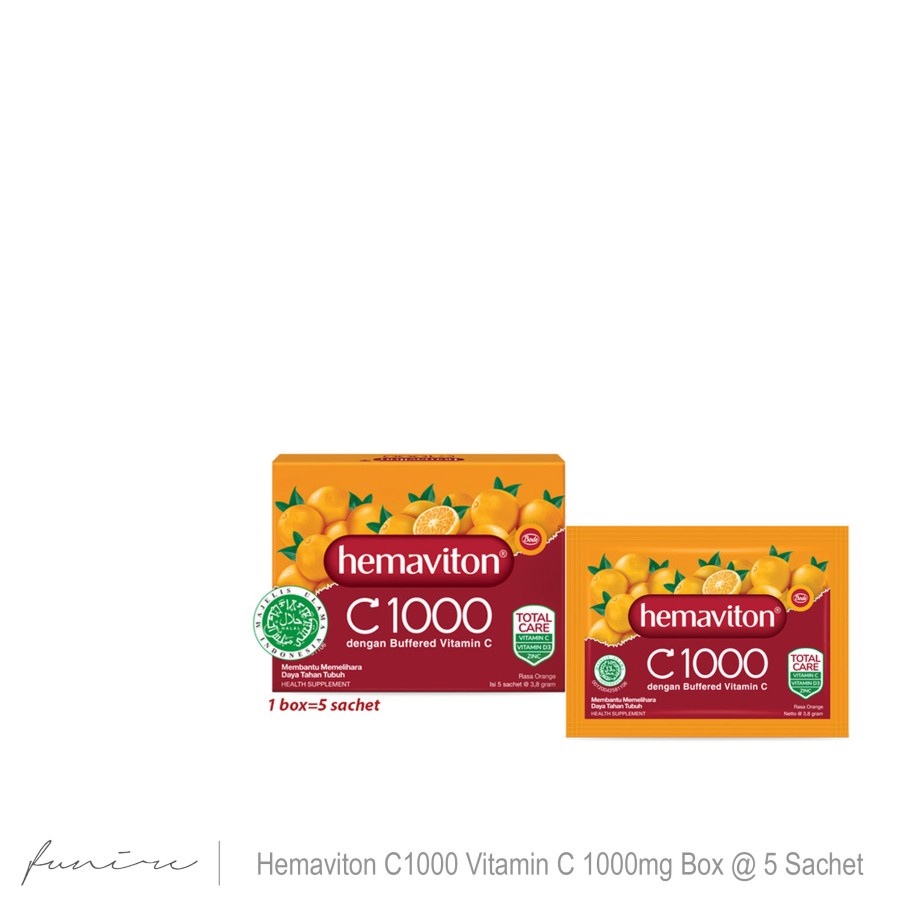Jual Hemaviton C1000 Vitamin C 1000mg Box @ 5 Sachet | Shopee Indonesia
