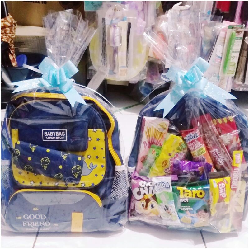 Jual PAKET SOUVENIR SNACK + TAS RANSEL SEKOLAH ANAK SD / PARCEL SNACK ...