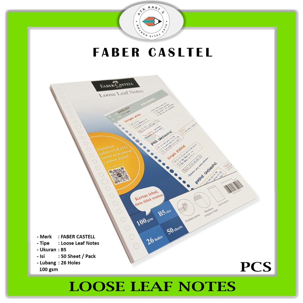Jual FABER-CASTELL - Loose Leaf Notes B5 - B - Biru - Pack | Shopee ...