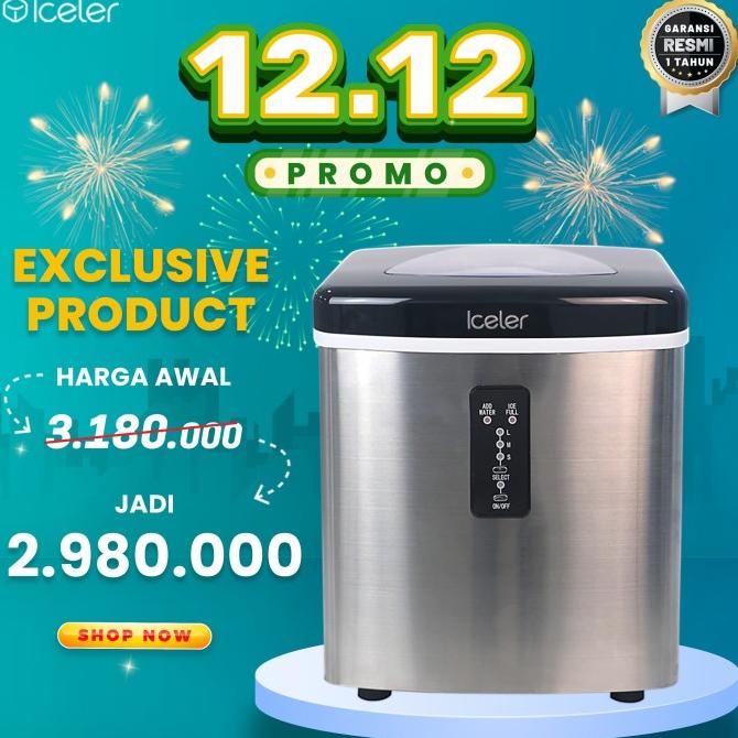 Jual Mesin Es Stainless Steel Es Iceler Batu Kristal 20kg/hari stok ada ...