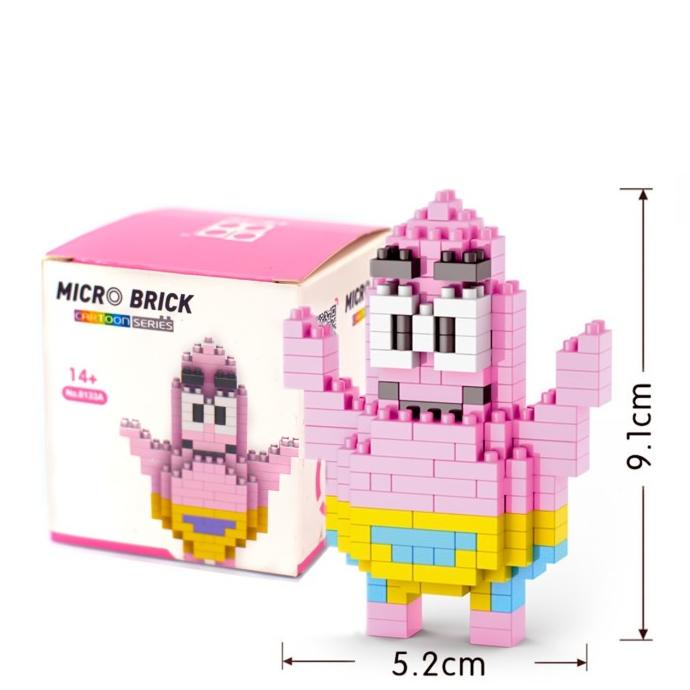 Jual mainan lego puzzle micro brick spongebob - patrick virall | Shopee ...