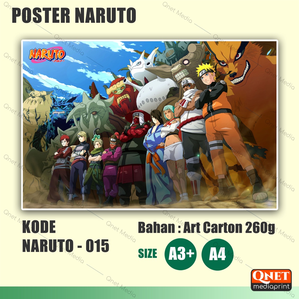 Jual POSTER ANIME NARUTO + LAMINASI GLOSSY | Shopee Indonesia