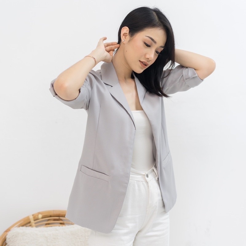 Jual Rouie Blazer - Blazer Wanita Korea Tangan Panjang - Blezer Cewek ...