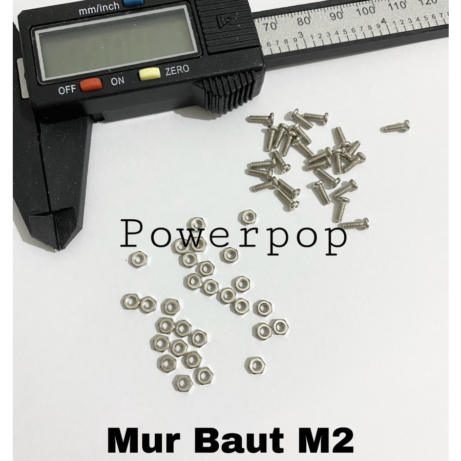 Jual 100pcs Mur Baut M2 x 6mm / Hex Nut M2 | Shopee Indonesia