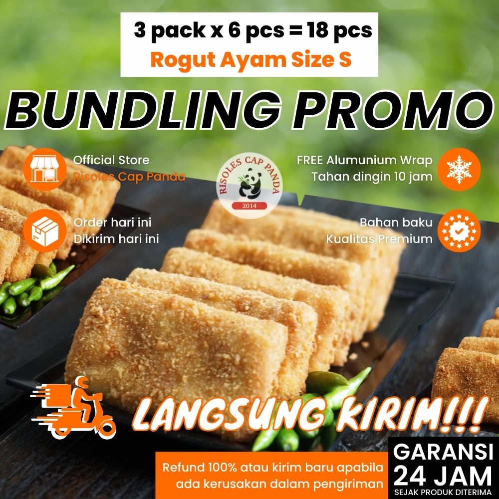 Jual RISOL S ROGUT AYAM ISI 18 PCS BY RISOLES CAP PANDA RISOLES FROZEN ...