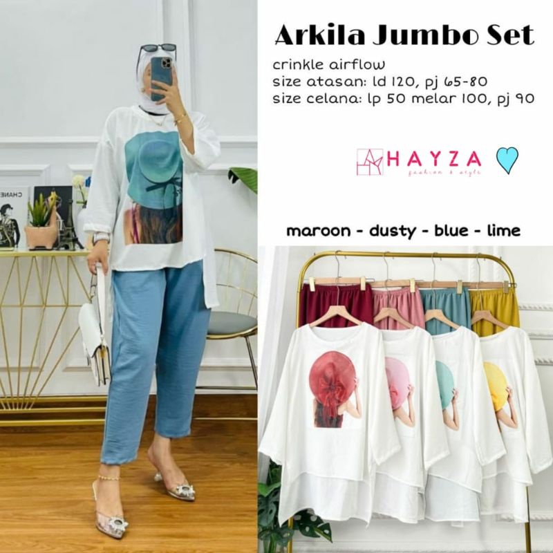 Jual Arkila Jumbo Set Matt Crinkle Airflow | Shopee Indonesia