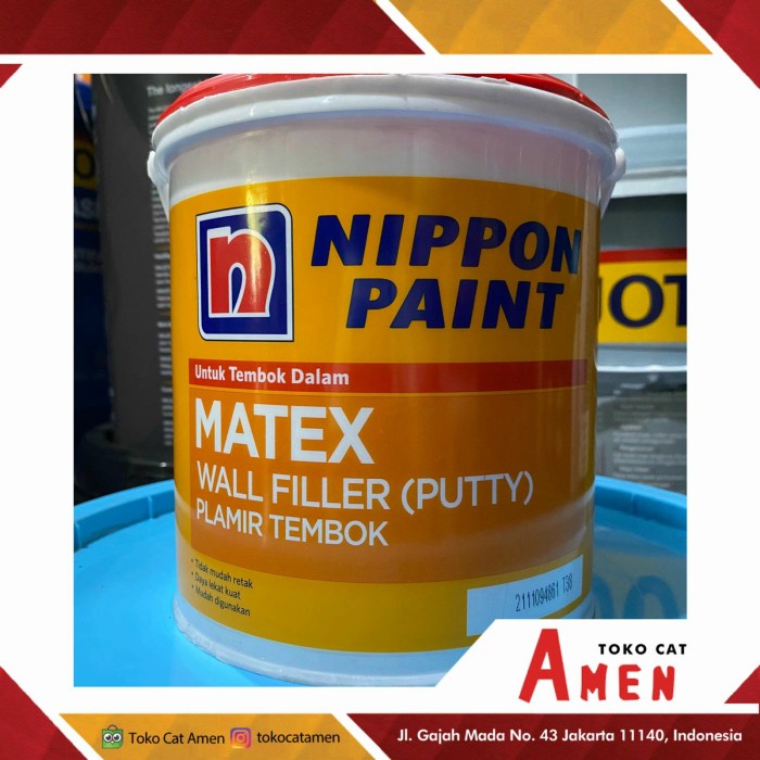 Jual Plm Nippon Paint Matex Wall Filler Putty 4Kg / Cat Dempul Plamir Tembok | Shopee Indonesia