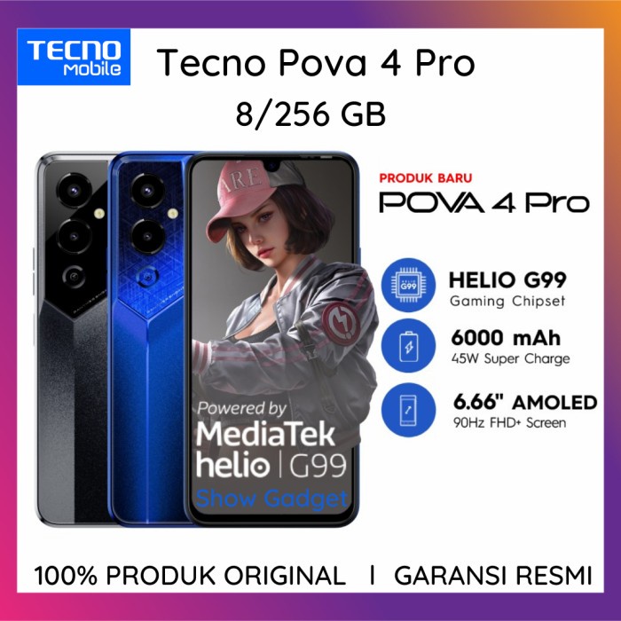 Jual Techno Pova 4 Pro RAM 8/128 GB & 8/256 GB | Shopee Indonesia