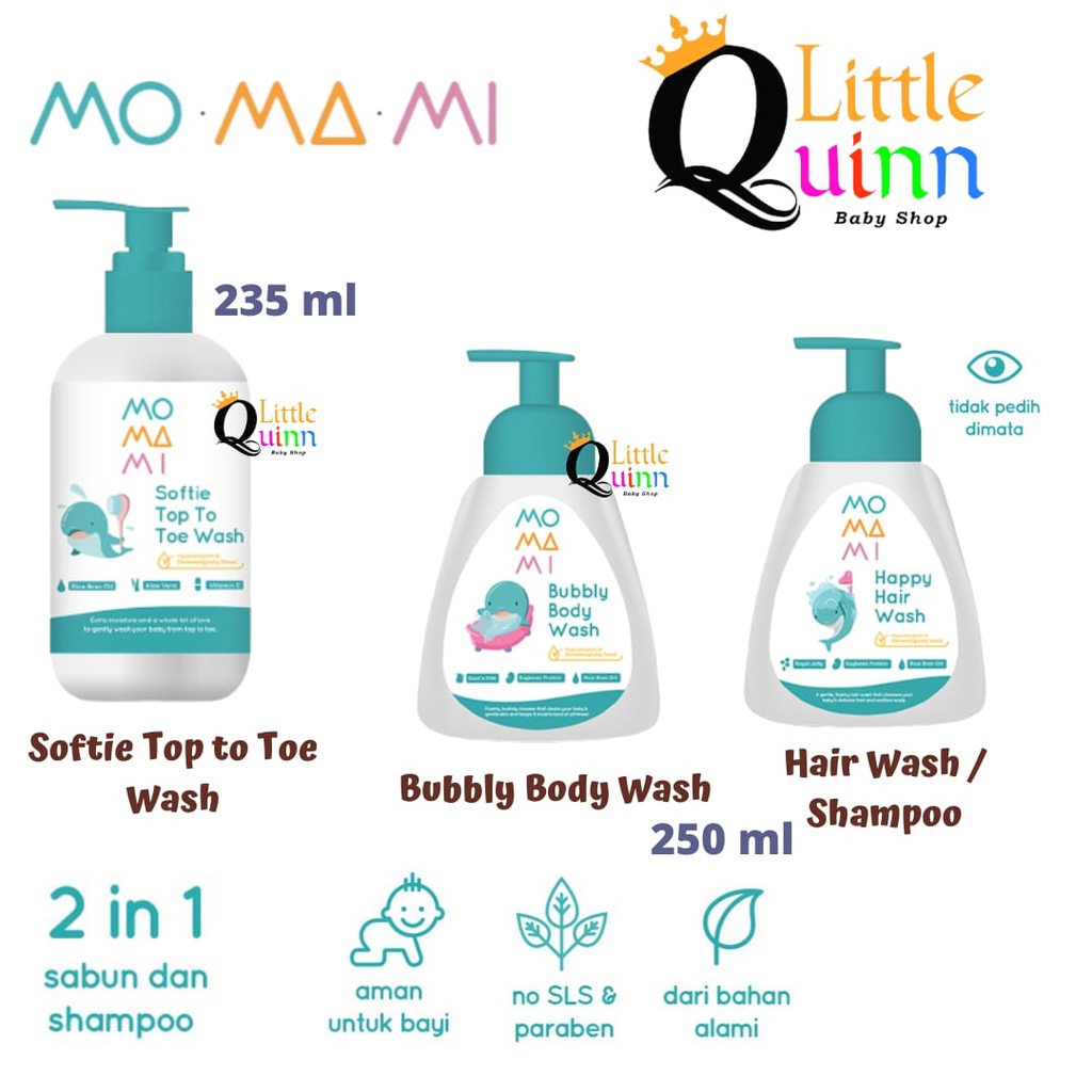 Jual MOMAMI Bubbly Body Wash / Hair Wash / Softie head to toe wash ...