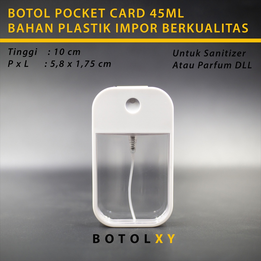 Jual Botol Spray Kotak 45ml Pocket Card Plastik Hand Sanitizer Parfum ...