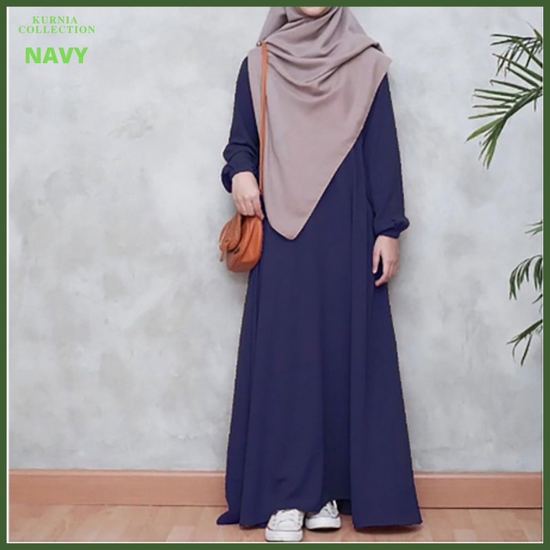 Jual Baju Gamis Polos Wolfis Hitam Jumbo | Shopee Indonesia