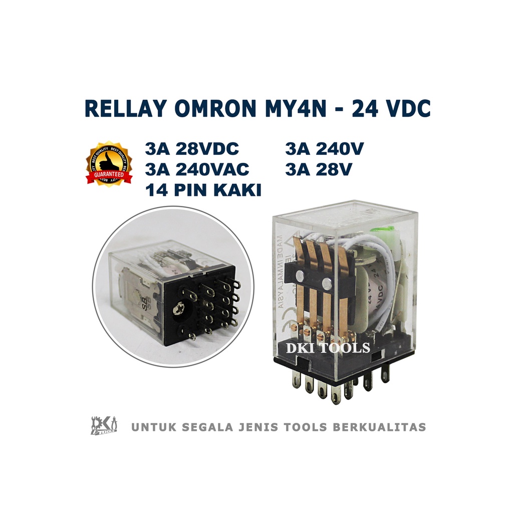 Jual Rellay Relay Omron MY4N 24VDC 240VAC 14 Pin Kaki | Shopee Indonesia