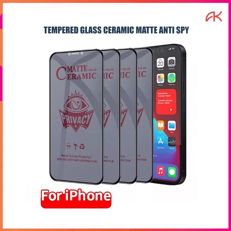 Jual ANK Tempered Glass Ceramic film Matte Anti Spy / Privasi anti gores ceramic film anti retak ...
