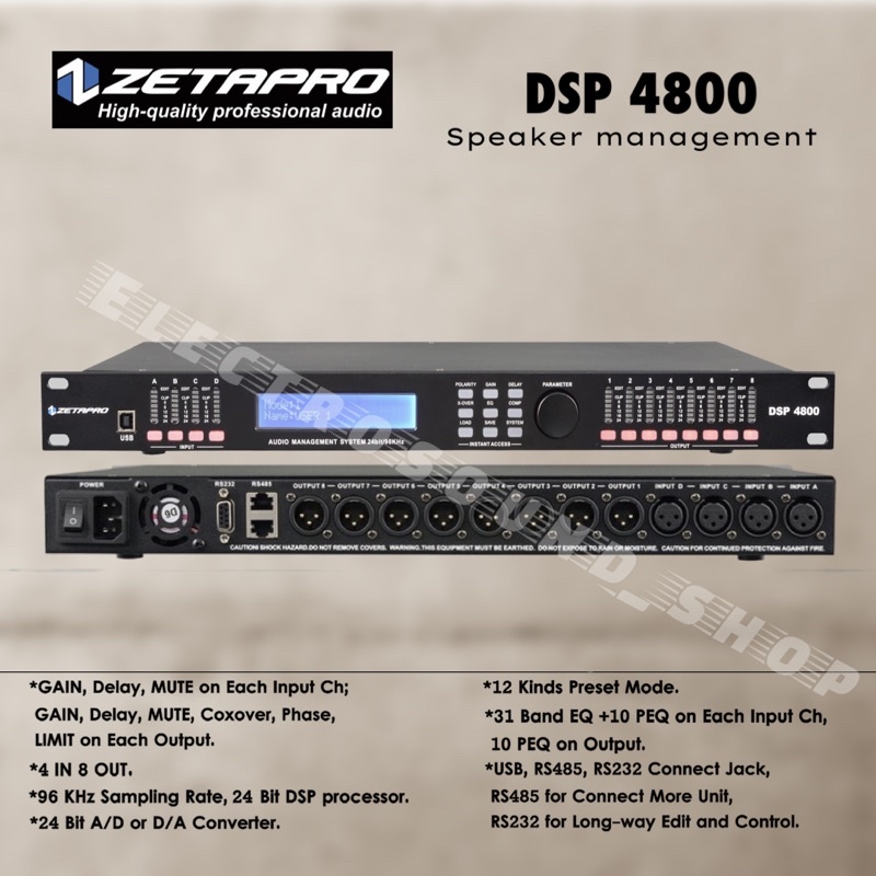 Jual DLMS MANAGEMENT ZETAPRO DSP 4800 / MANAGEMENT SPEAKER ZETAPRO DSP4800 / ZETAPRO ORIGINAL ...