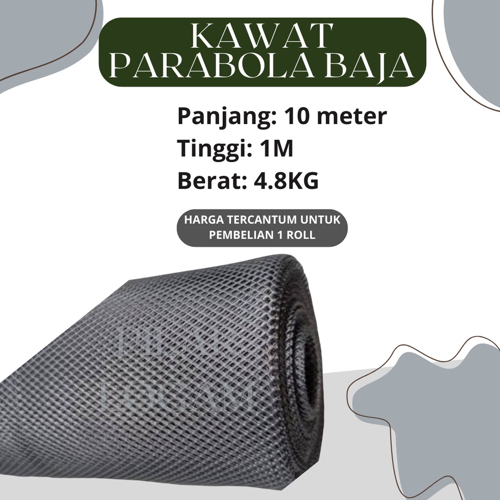 Jual Kawat Jaring Nyamuk Parabola Baja Tebel Panjang 10 Meter Per Roll ...